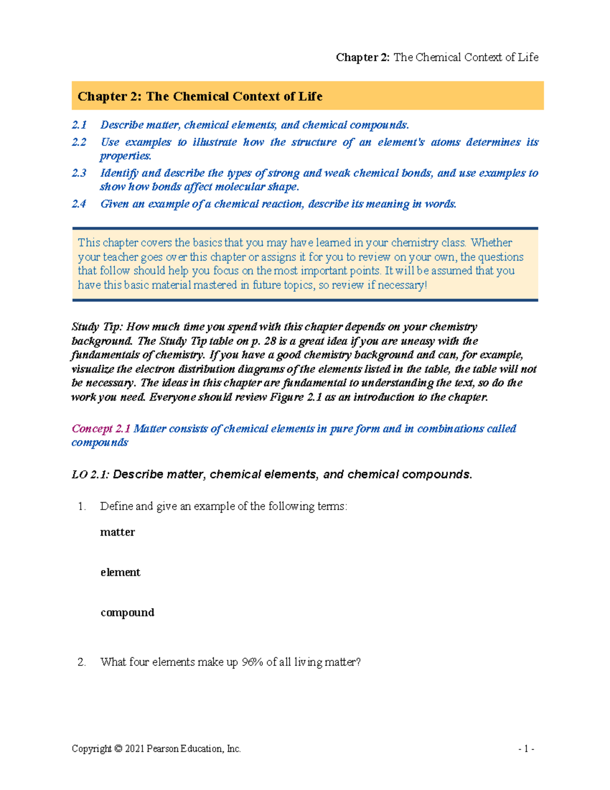 RG 02 - To help you with notes with chapter 1 unit 1 ap biology ...