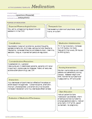 Buspirone - ATI medication template - ACTIVE LEARNING TEMPLATES ...