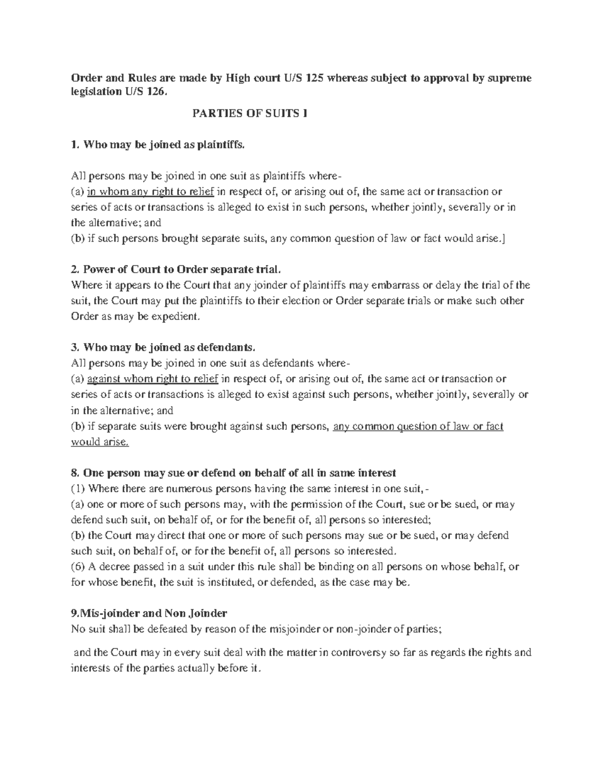 ORD 1 TO 8 CPC - Order 1 to 8 CPC Pakistan - Order and Rules are made ...