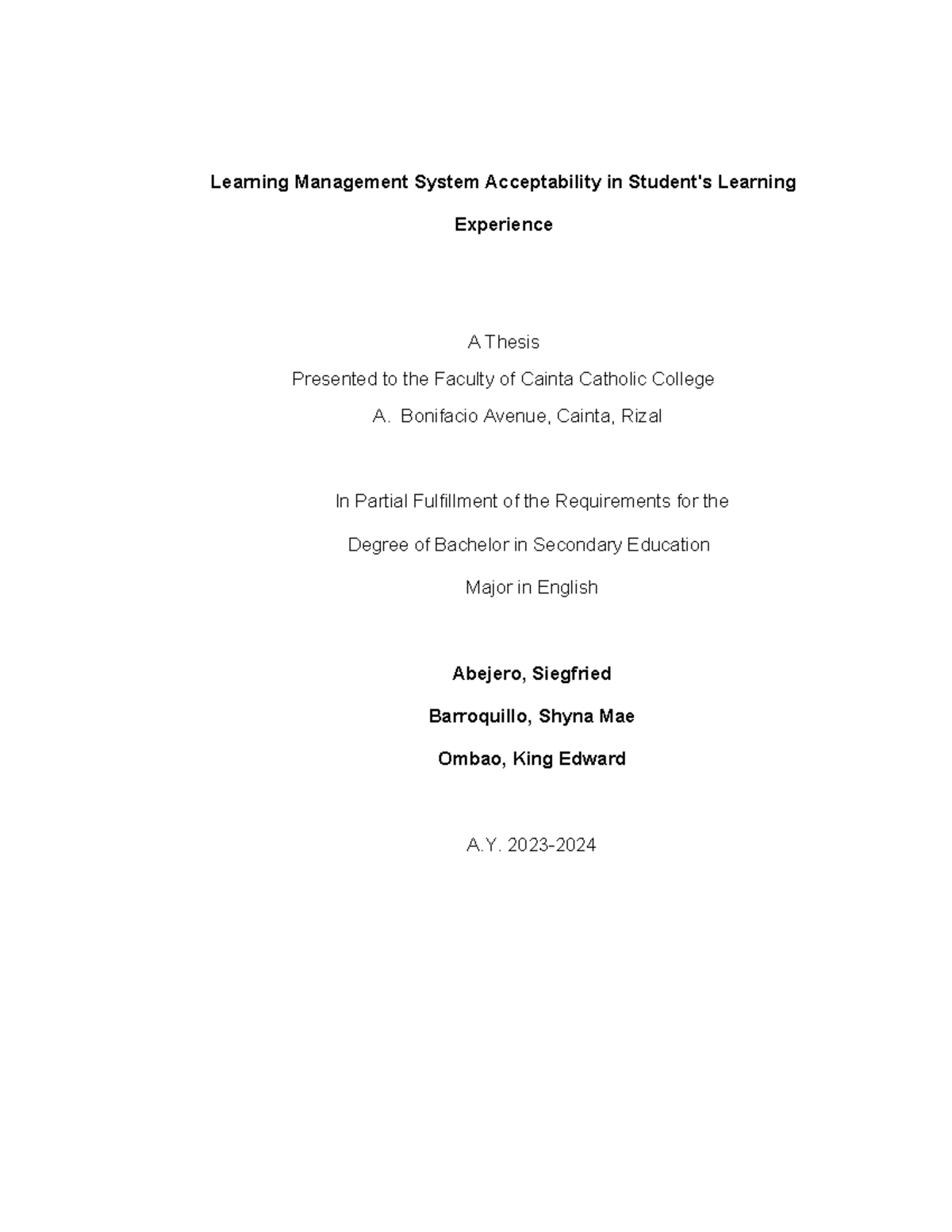 Edited-Thesis - HAHAHHA - Learning Management System Acceptability in ...
