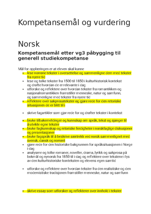 Nynorsk eksamen - 19. Nynorsk eksamen Del 1 Kortsvarsoppgåve Berre ...
