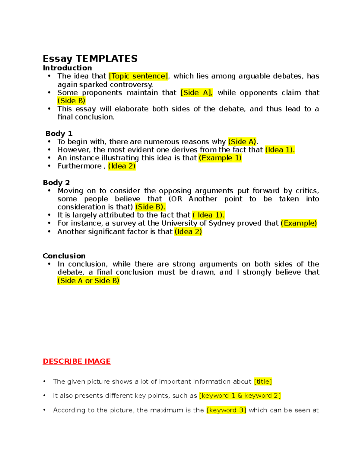 Magic-template-65-79 1 1 - Essay TEMPLATES Introduction • The idea that ...