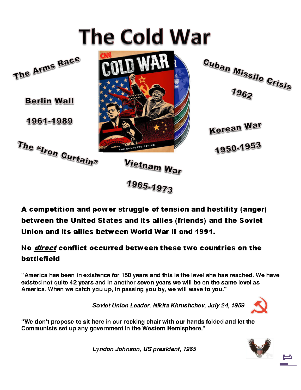 15 Cold War Student Worksheets - A competition and power struggle of ...
