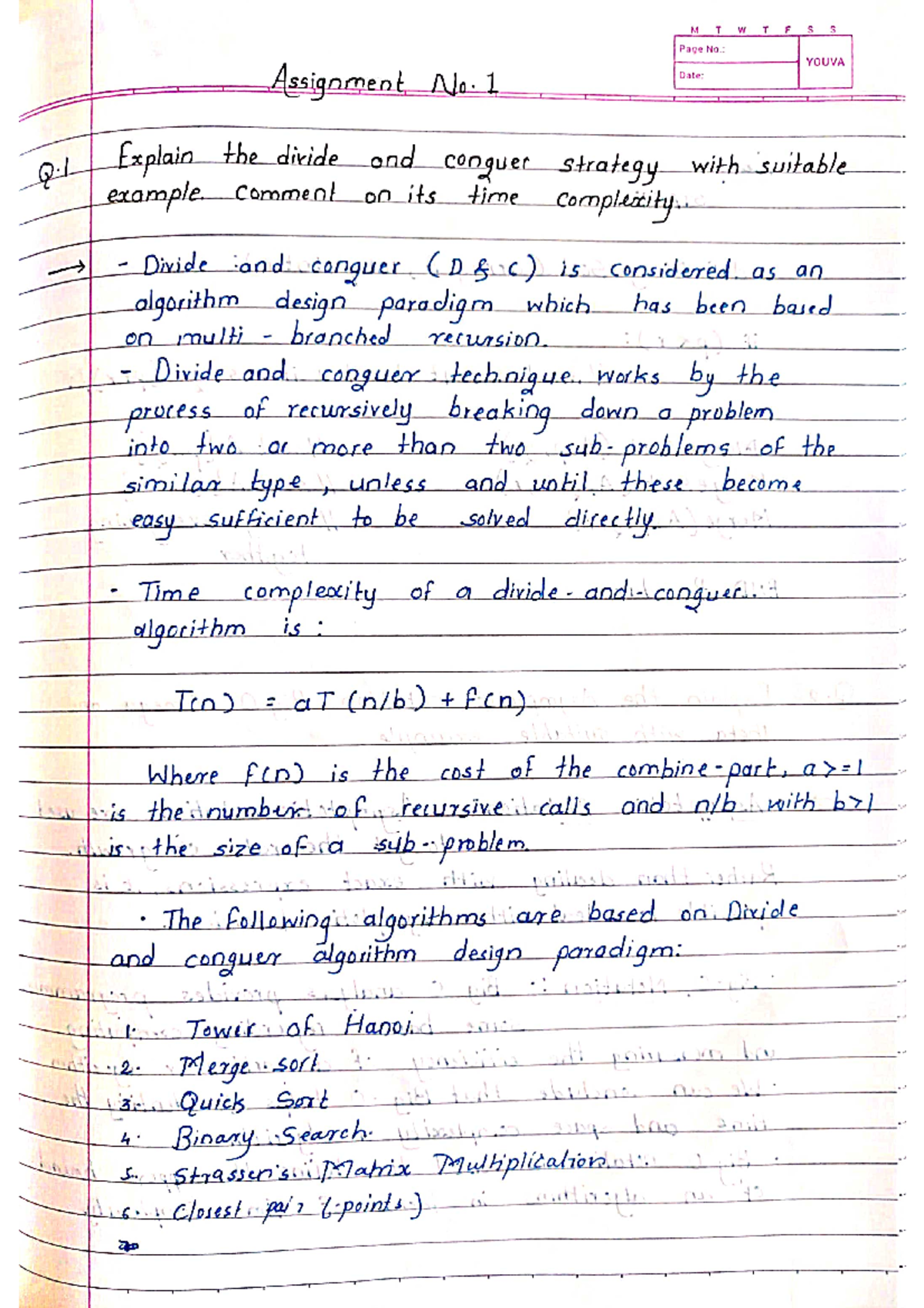 FDS Assignment No 1with answer - Computer Engineering - Studocu