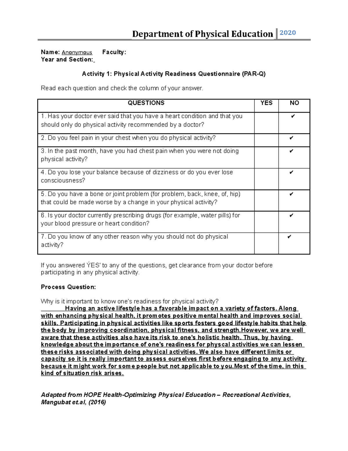 Activities-FOR- Physical- Education - Department of Physical Education ...