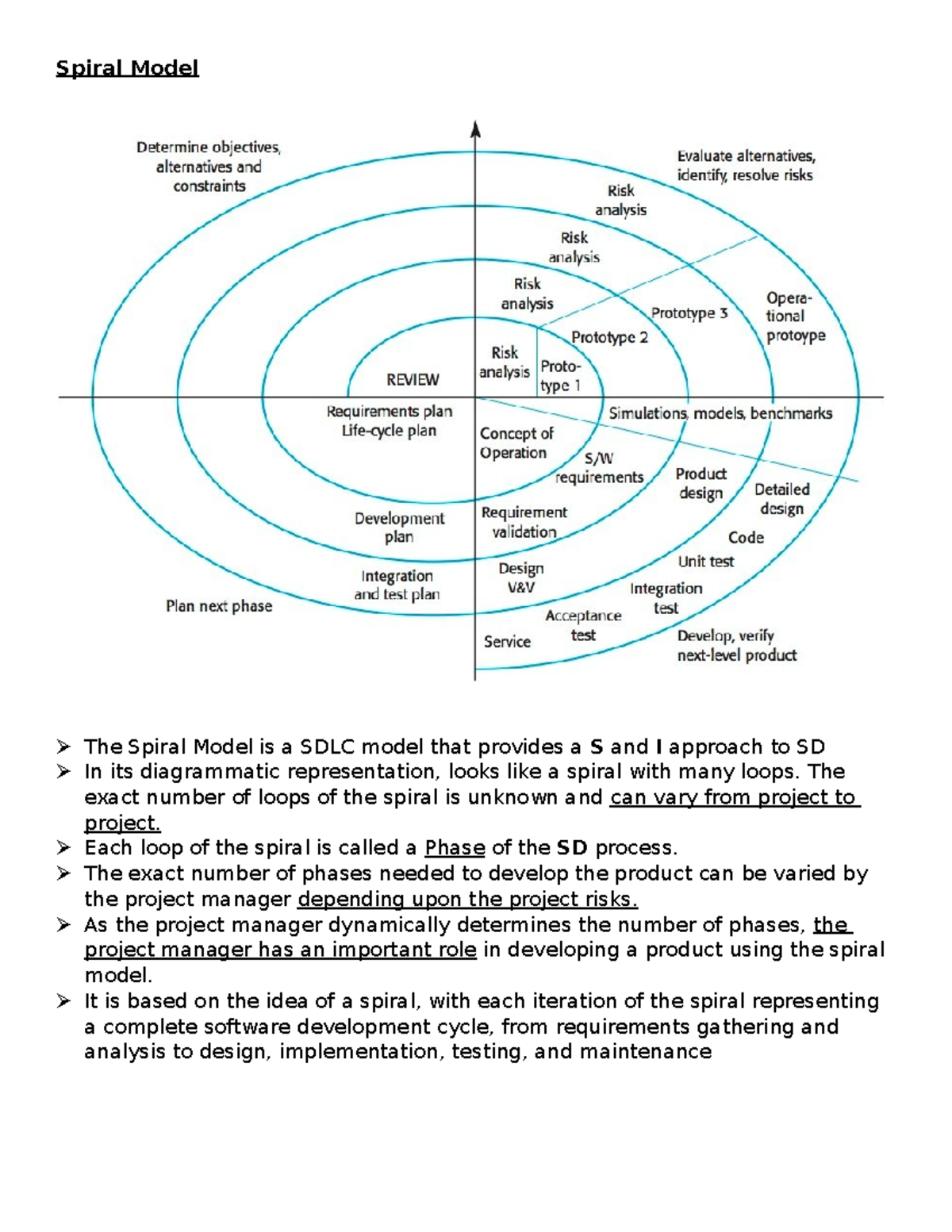 Spiral model software engineering 4th semester - Spiral Model The ...