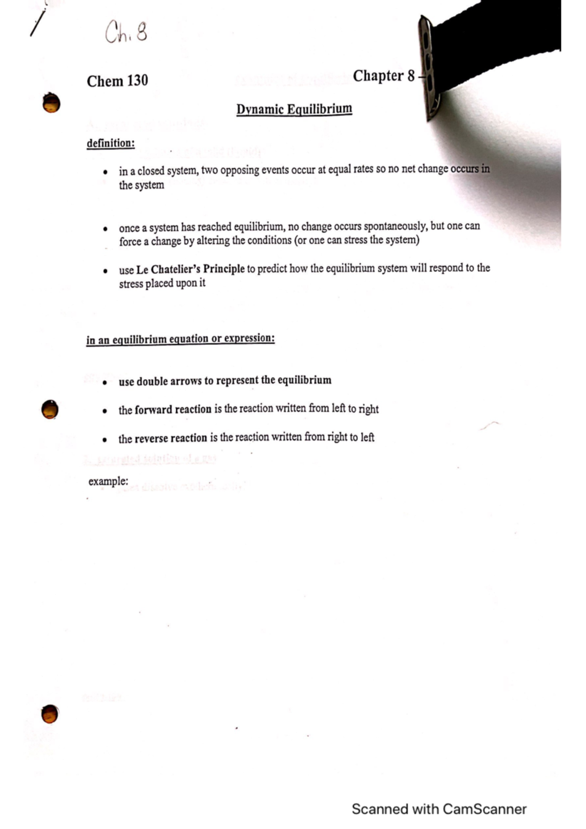 Chem 130 Ch 8 Dynamic Equilibrium - CHEM 130 - Studocu