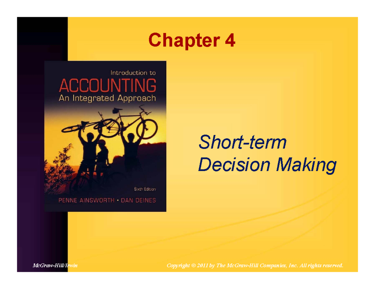 Ch 4 PPT Presentation - Power point - managerial accounting - Studocu