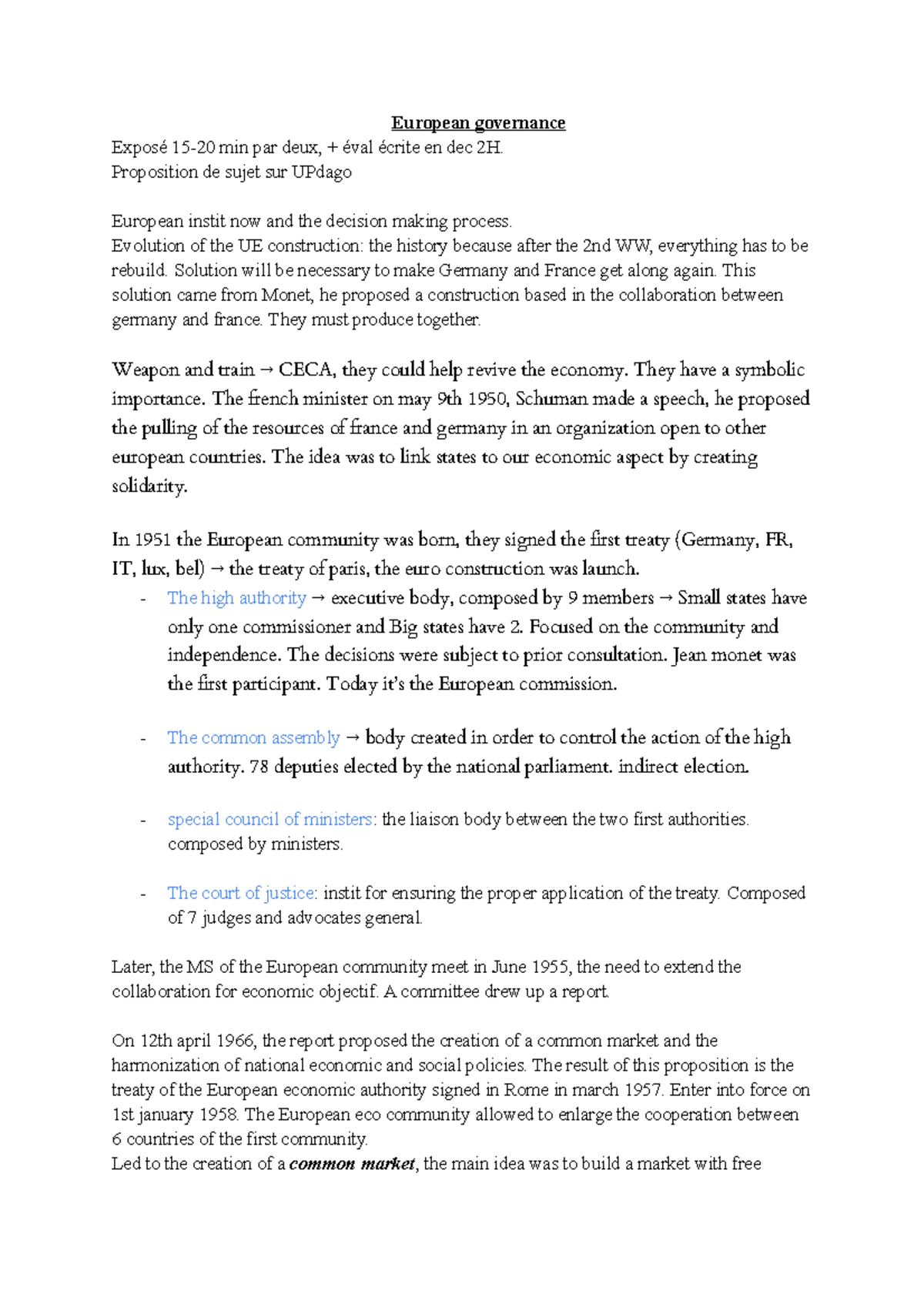 EU governance - European instit now and the decision making process ...