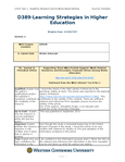 D389 - Learning Strategies in Higher Education - Studocu