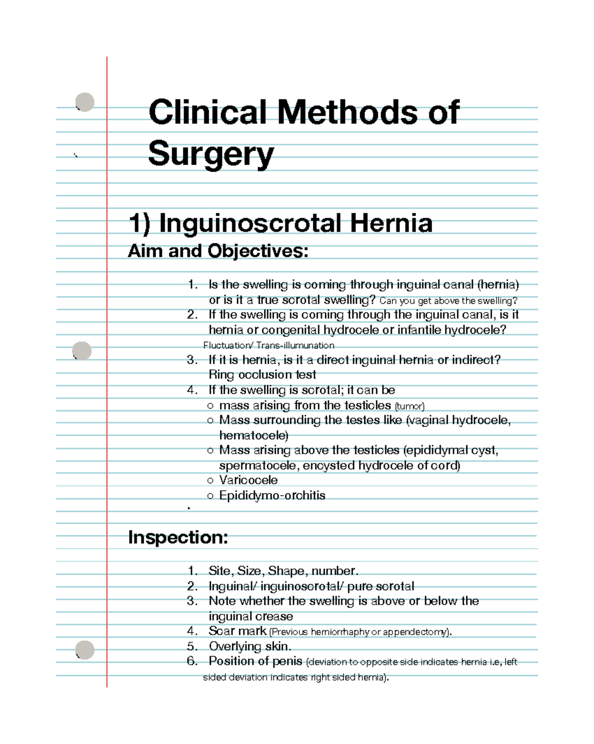 Surgery Methods - Summary Browse's Introduction to the Symptoms and ...