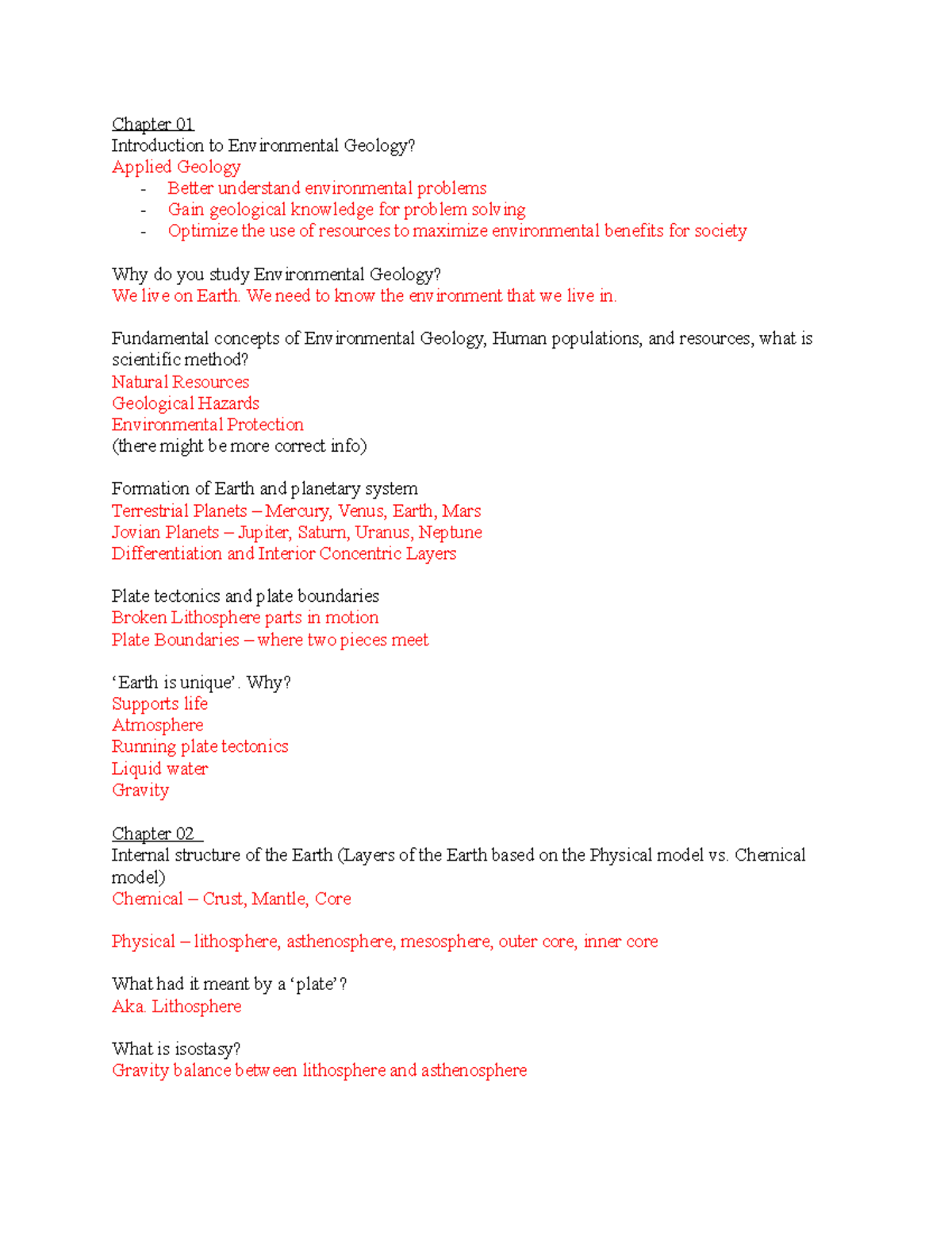Study guide Final - Chapter 01 Introduction to Environmental Geology ...
