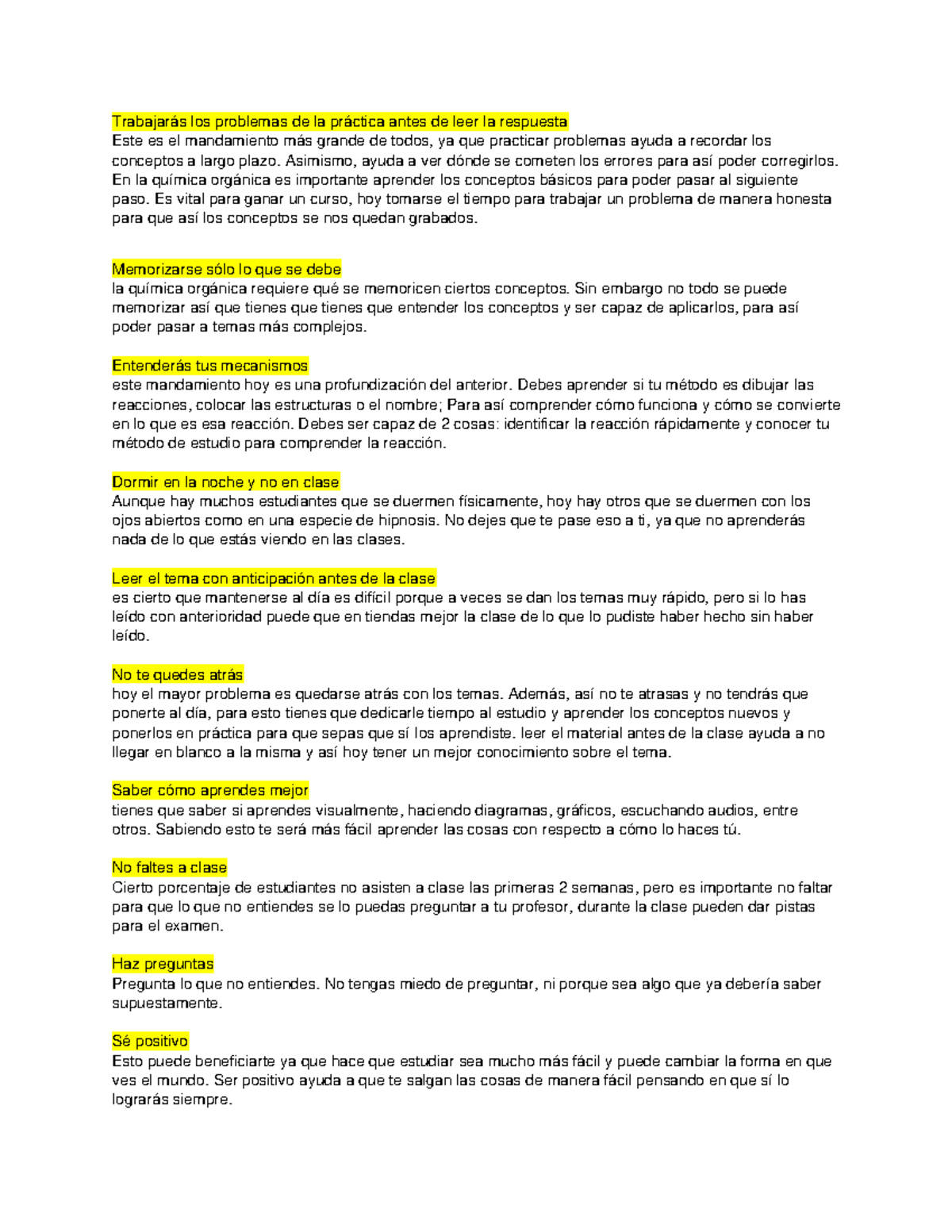 -Act. 1- 10 mandamientos y notas de clase - Trabajarás los problemas de ...