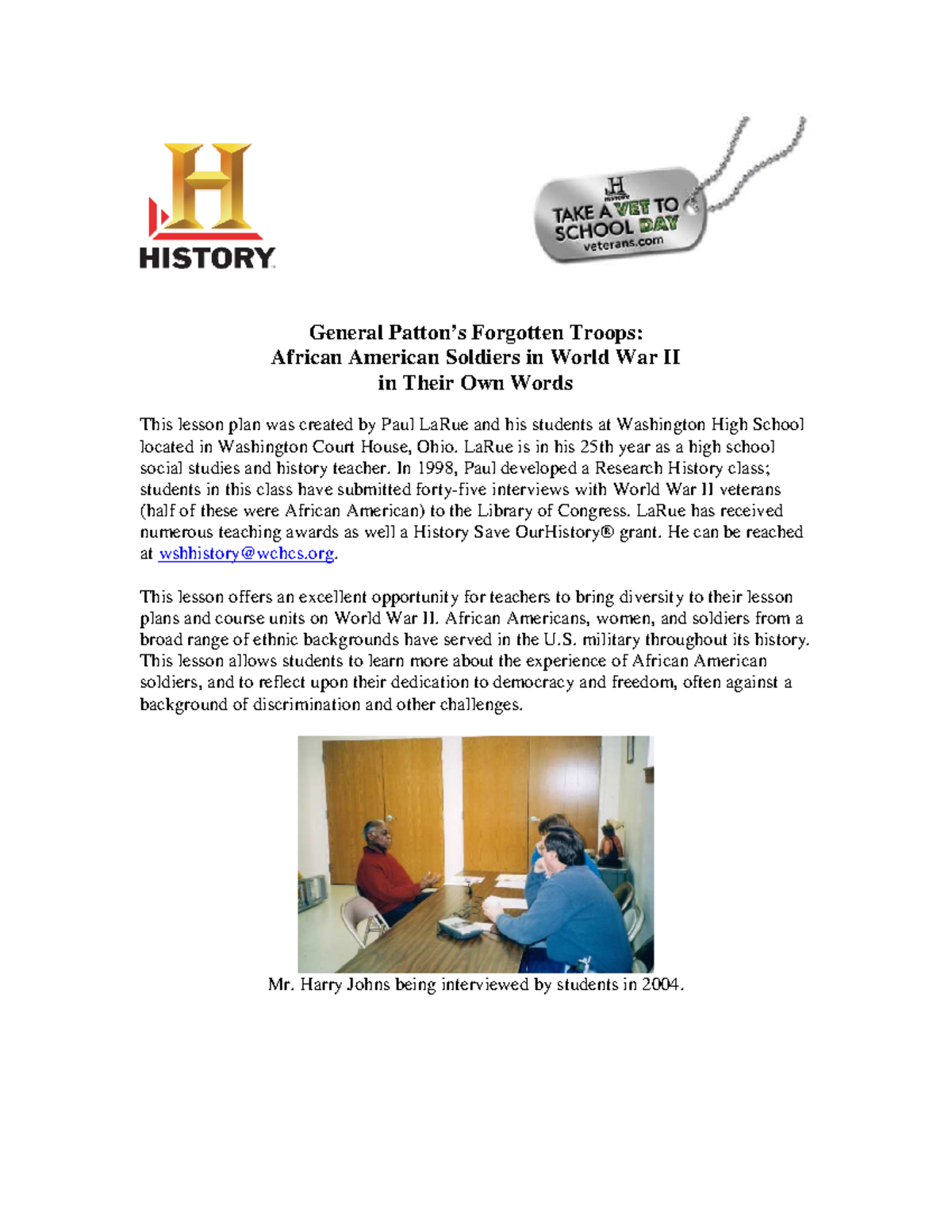 African American WWII Study Guide - General Patton’s Forgotten Troops ...