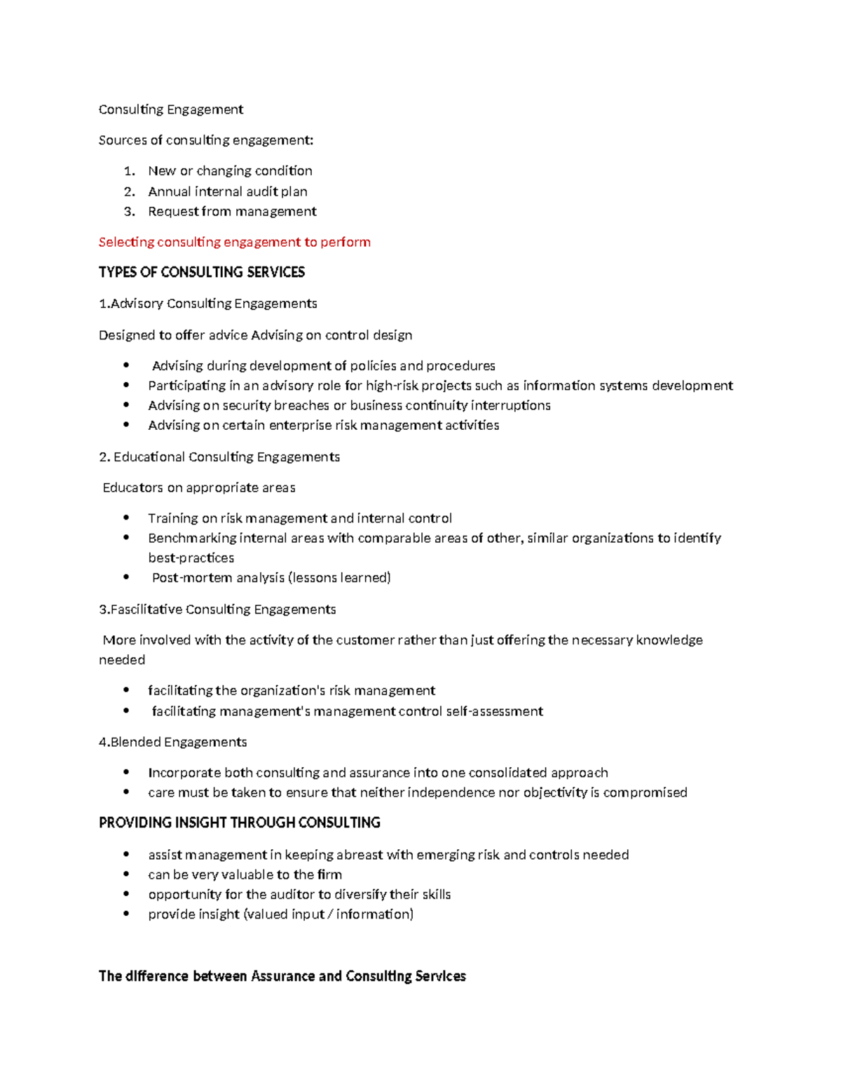 Consulting-Engagement - Consulting Engagement Sources of consulting ...