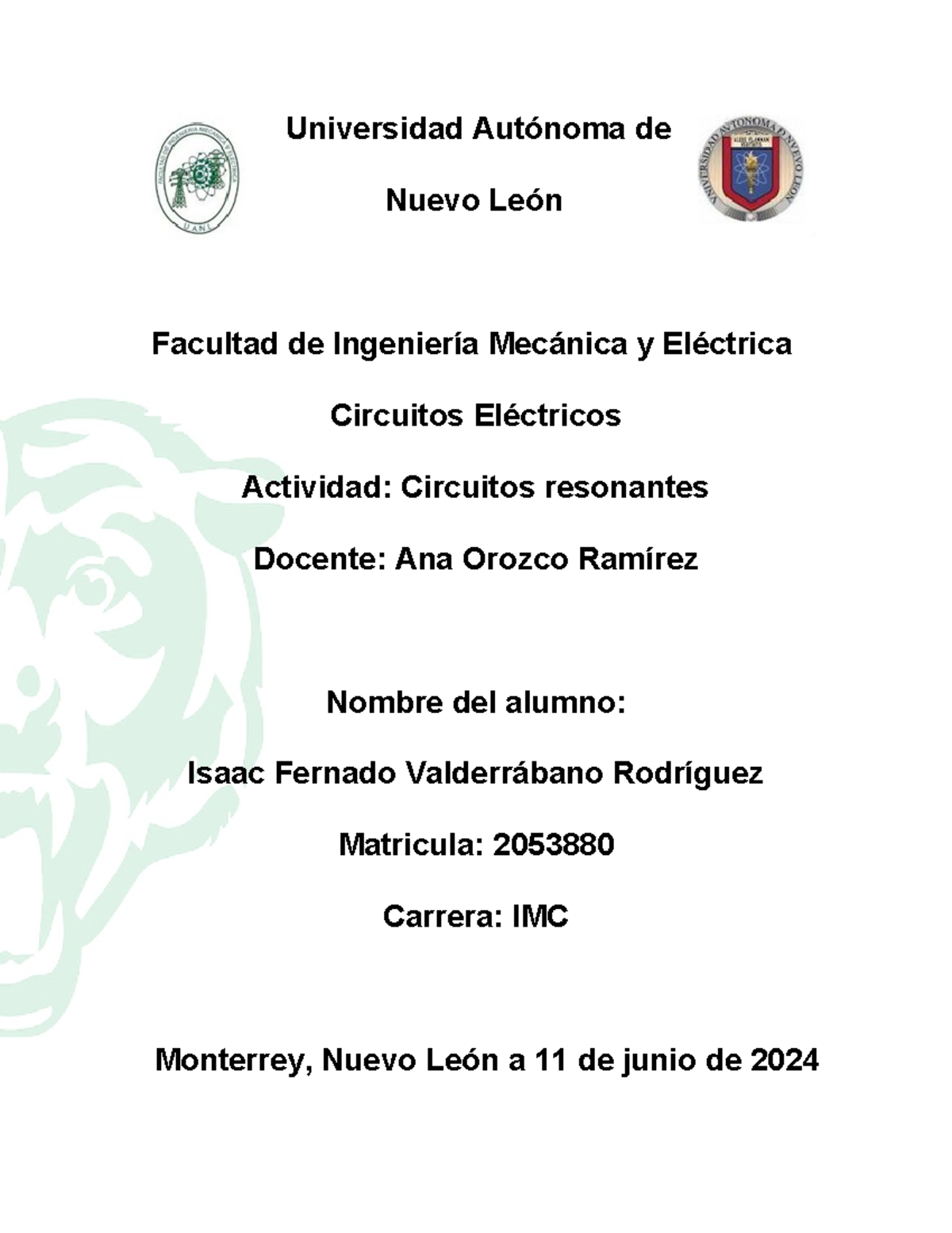 Actividad Circuitos-resonantes 2053880 - Universidad Autónoma de Nuevo ...