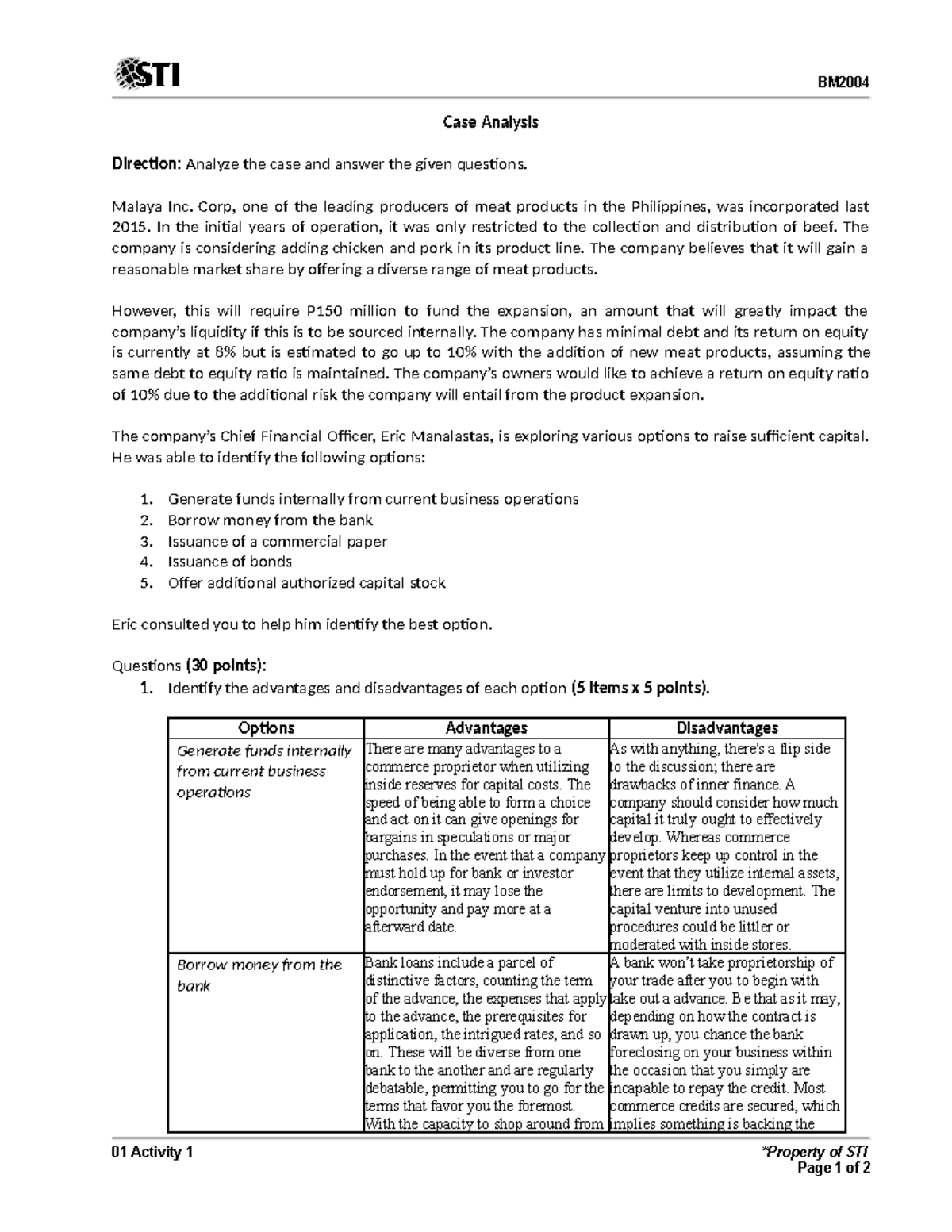 01 Activity 1(6)-FM - ...................... - BM 01 Activity 1 ...