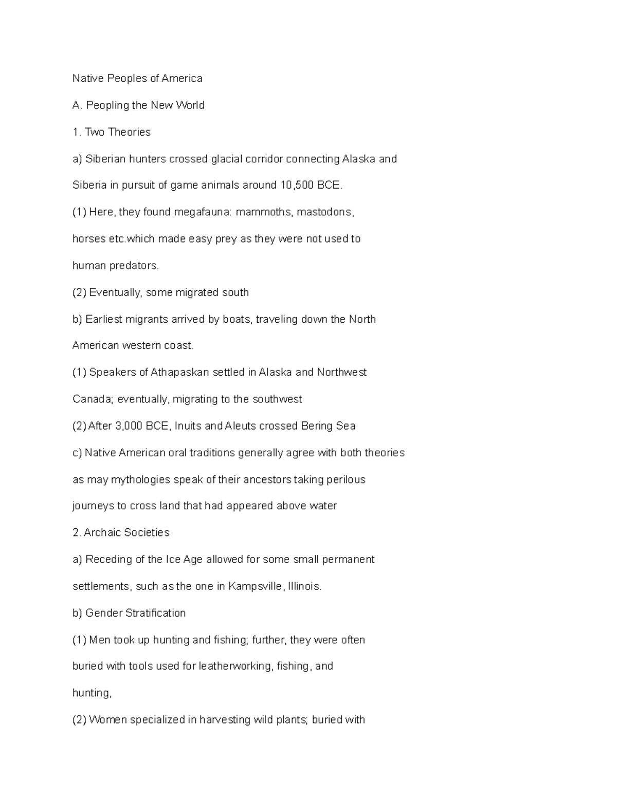 Native Peoples of America - Peopling the New World Two Theories a ...