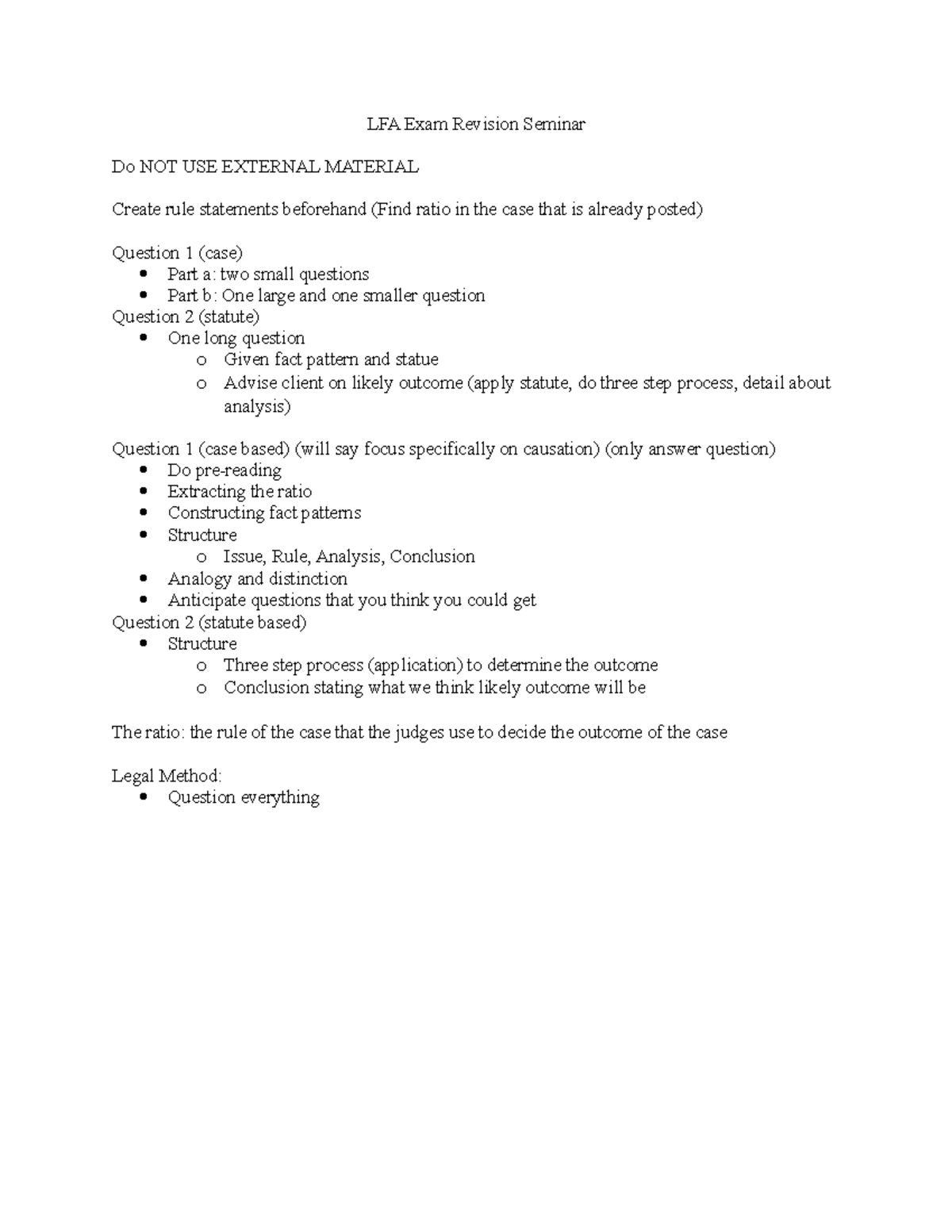 LFA Exam Cheat Sheet - Exam Prep notes and example questions ...