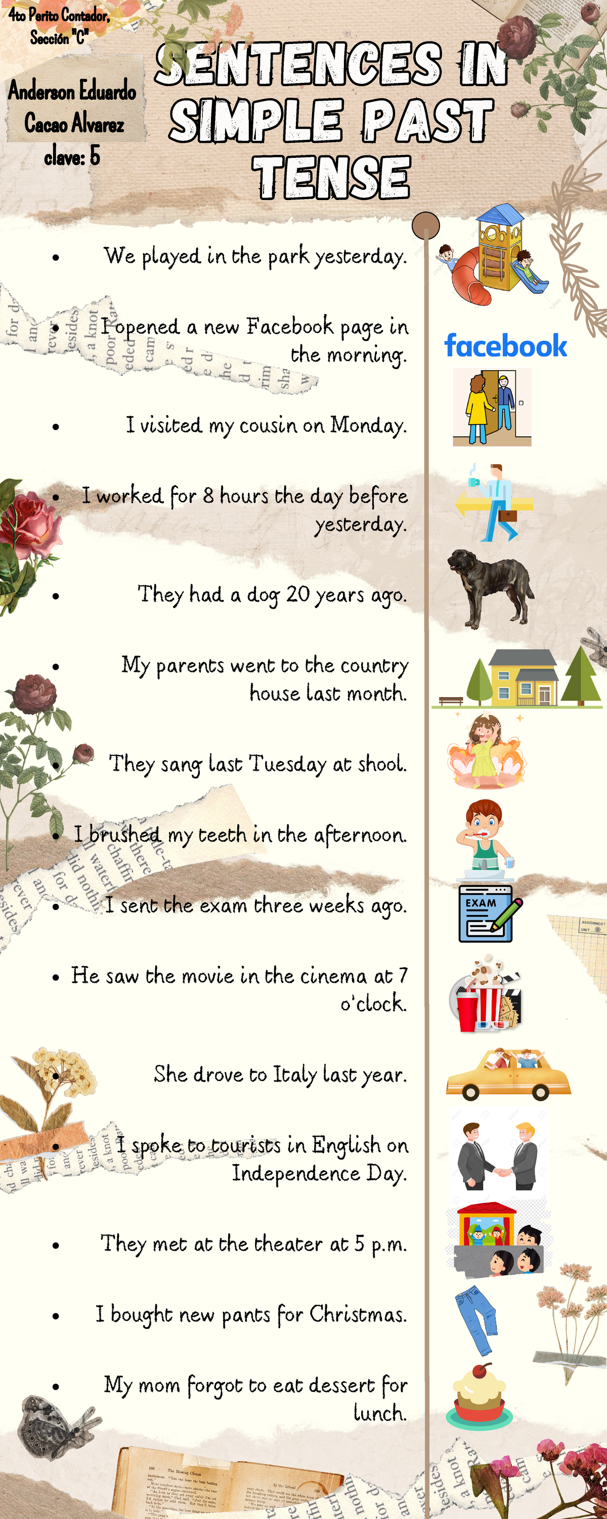 Sentences in simple past tense - Sentences in simple past tense ...