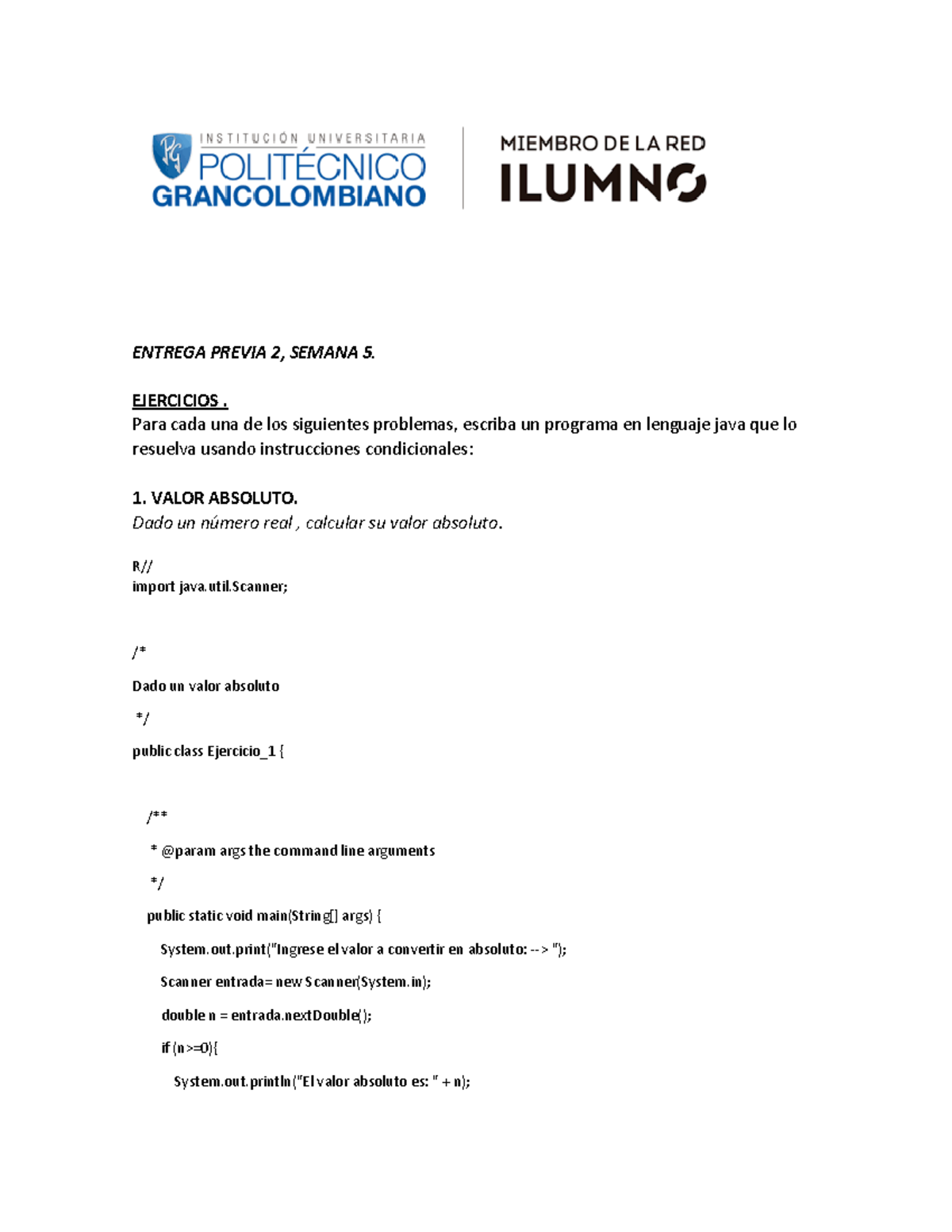 Entrega Semana 5 Programacion- entrega semana 5 programacion de computadores - ENTREGA PREVIA 2 ...
