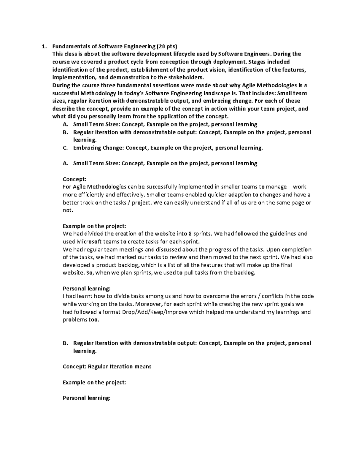 5110Final Essays Rev - assignment - 1. Fundamentals of Software ...