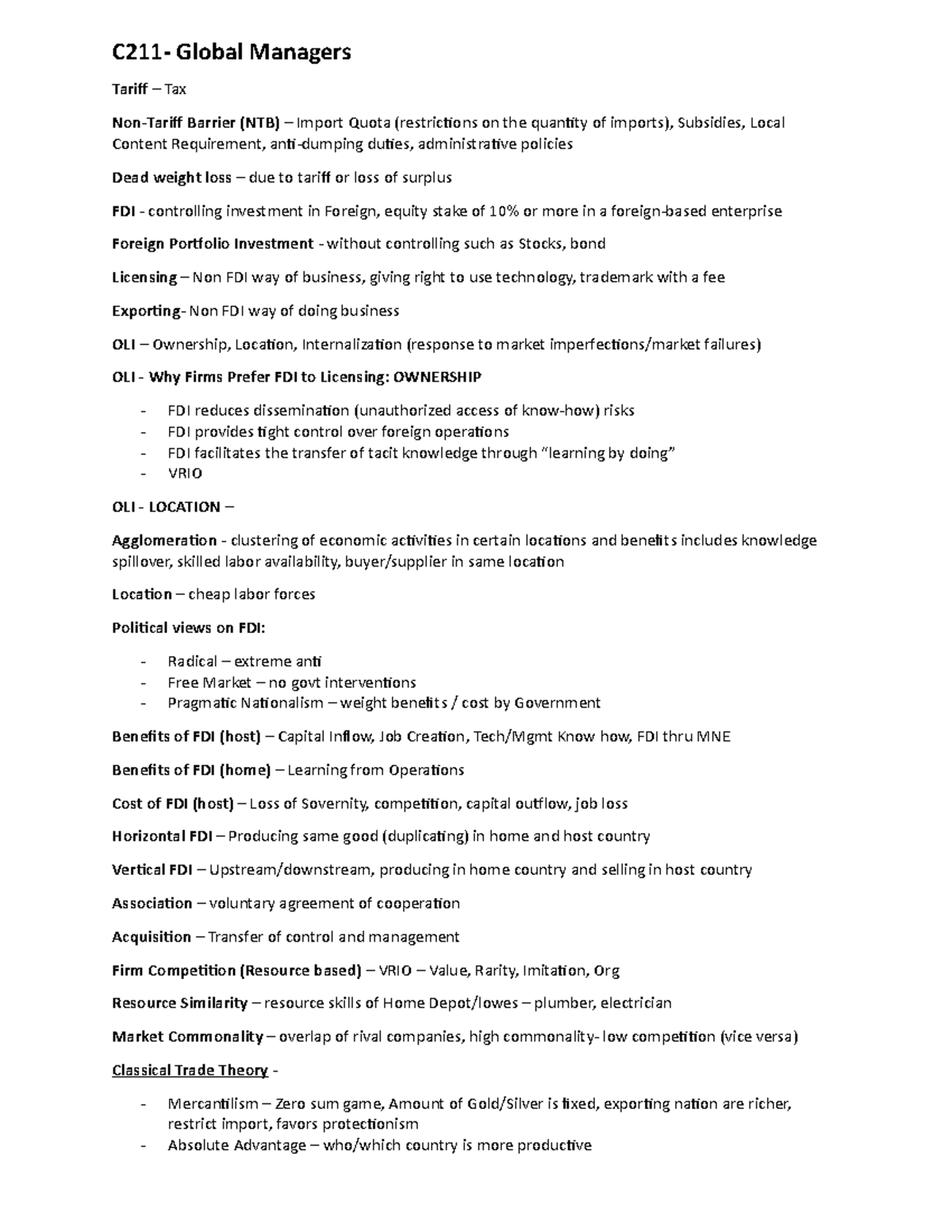 C211 Global Managers - Description and reading material for C211 - C211 ...