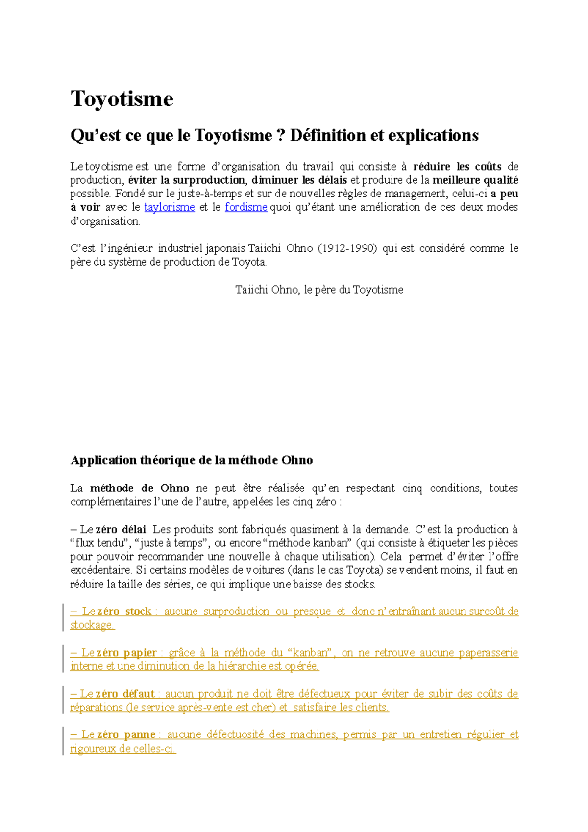 Toyotisme 1 - Lecture notes 1 - Toyotisme Qu’est ce que le Toyotisme ...