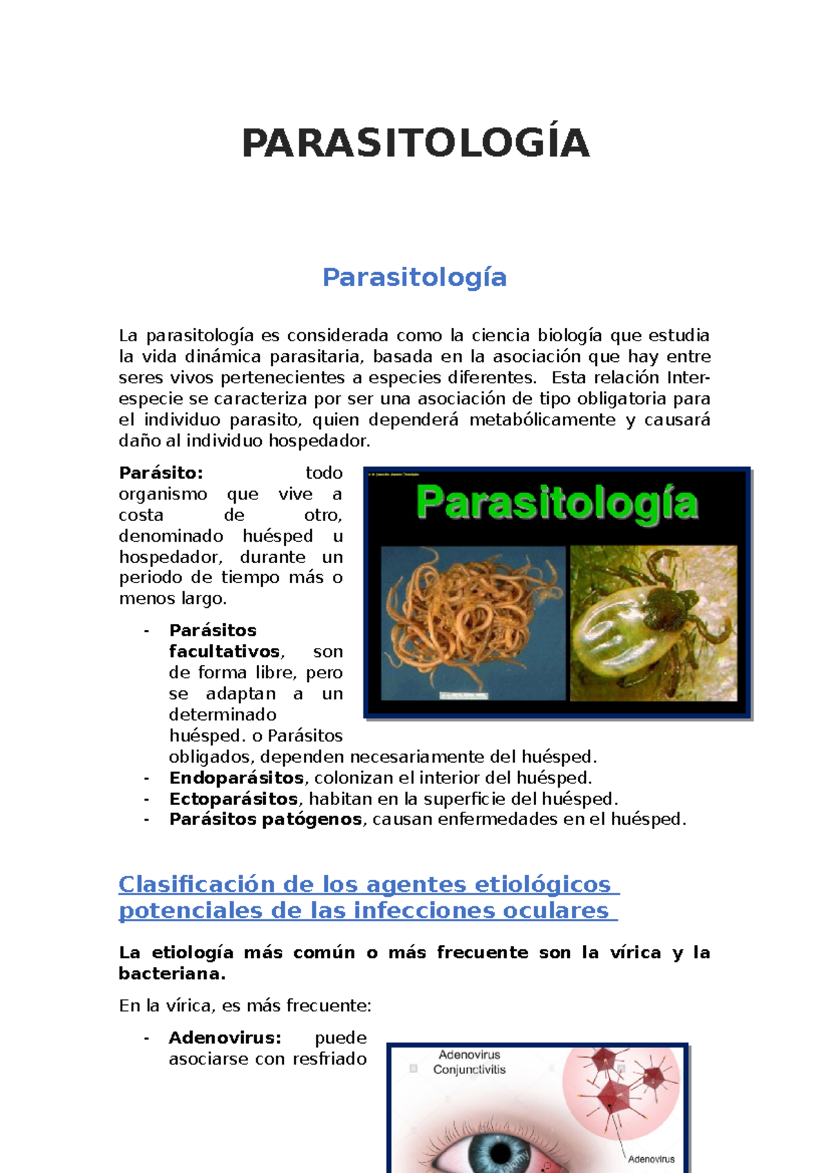 Parasitologia clasificacion de agentes etiológicos potenciales de ...