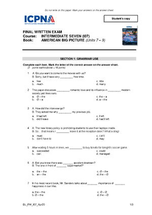 Week07 - Inglés - Task: Assignment Section: 15144 Marisol Haydee ...