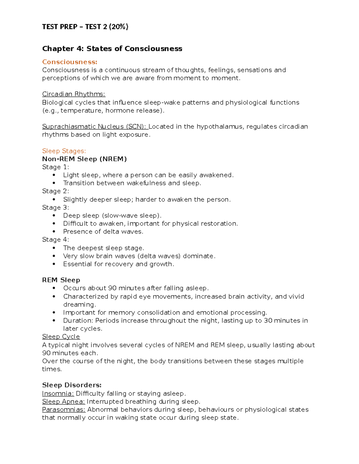 Test%202%20Prep - Test 2 prep - TEST PREP – TEST 2 (20%) Chapter 4 ...