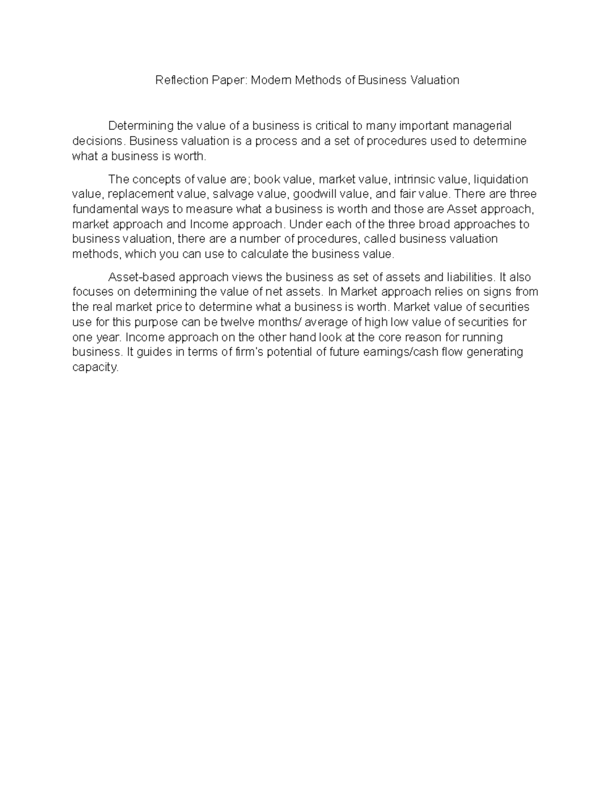 ACEL401 LOPEZ_ KATIE - Reflection Paper: Modern Methods of Business ...