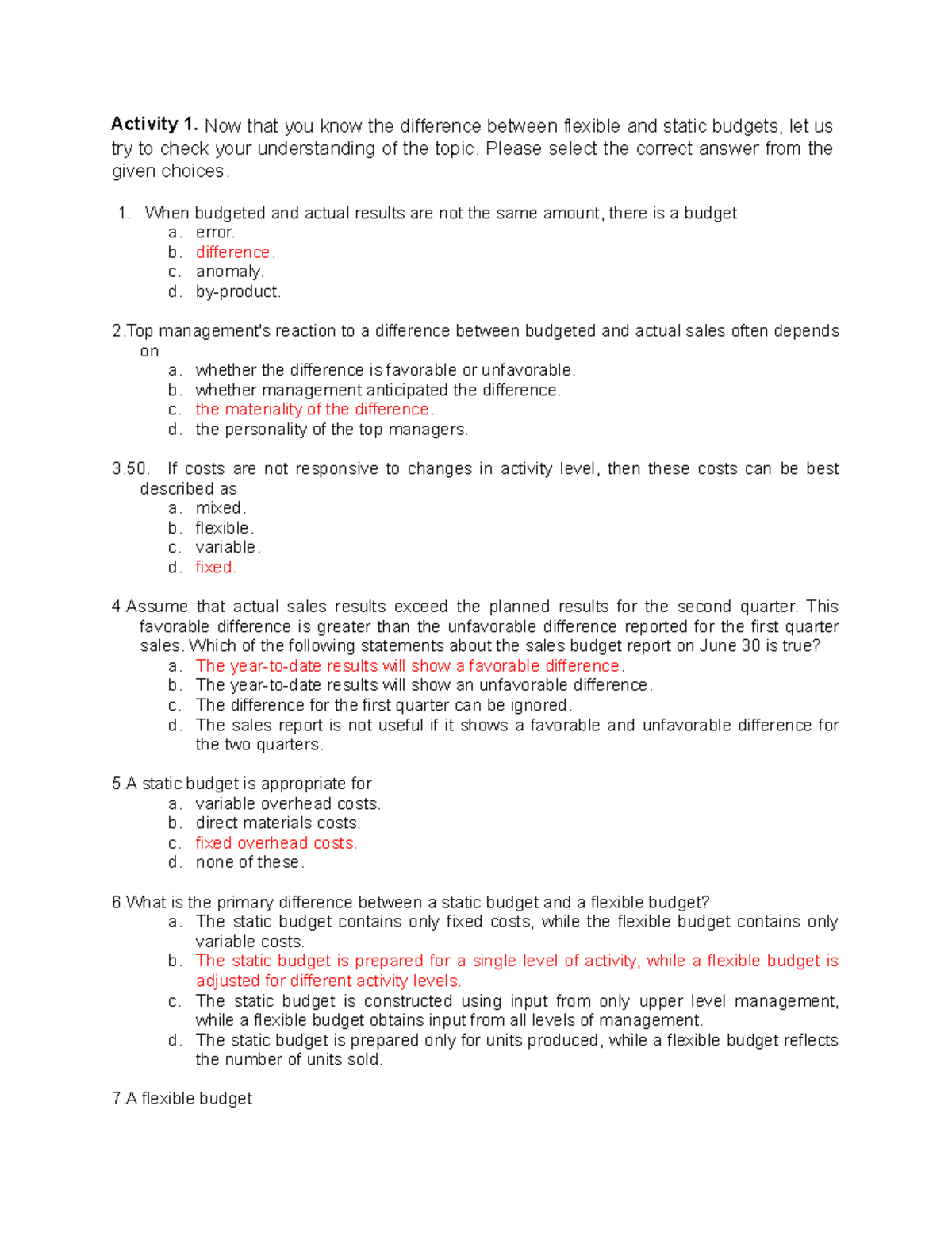 Performance Management System- QUIZ 7 - Activity 1. Now that you know ...