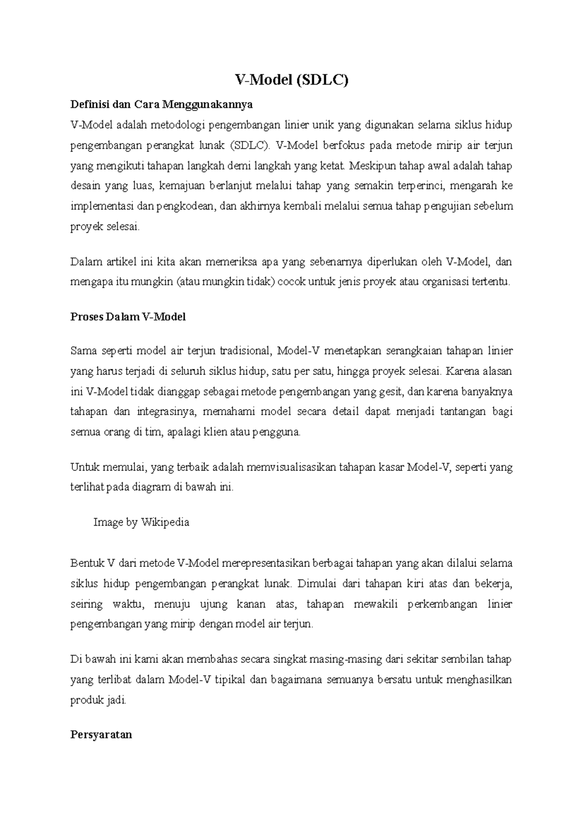 V-Model (SDLC) - V-Model (SDLC) - V-Model (SDLC) Definisi dan Cara Menggunakannya V-Model adalah ...