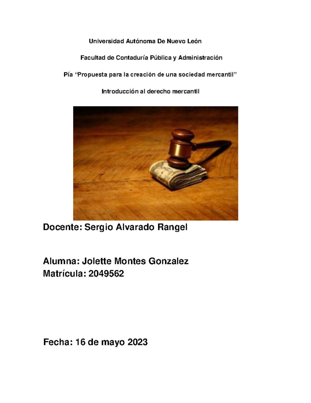 JMG Piaderecho - Siisisi jsjsjss - Universidad Autónoma De Nuevo León ...