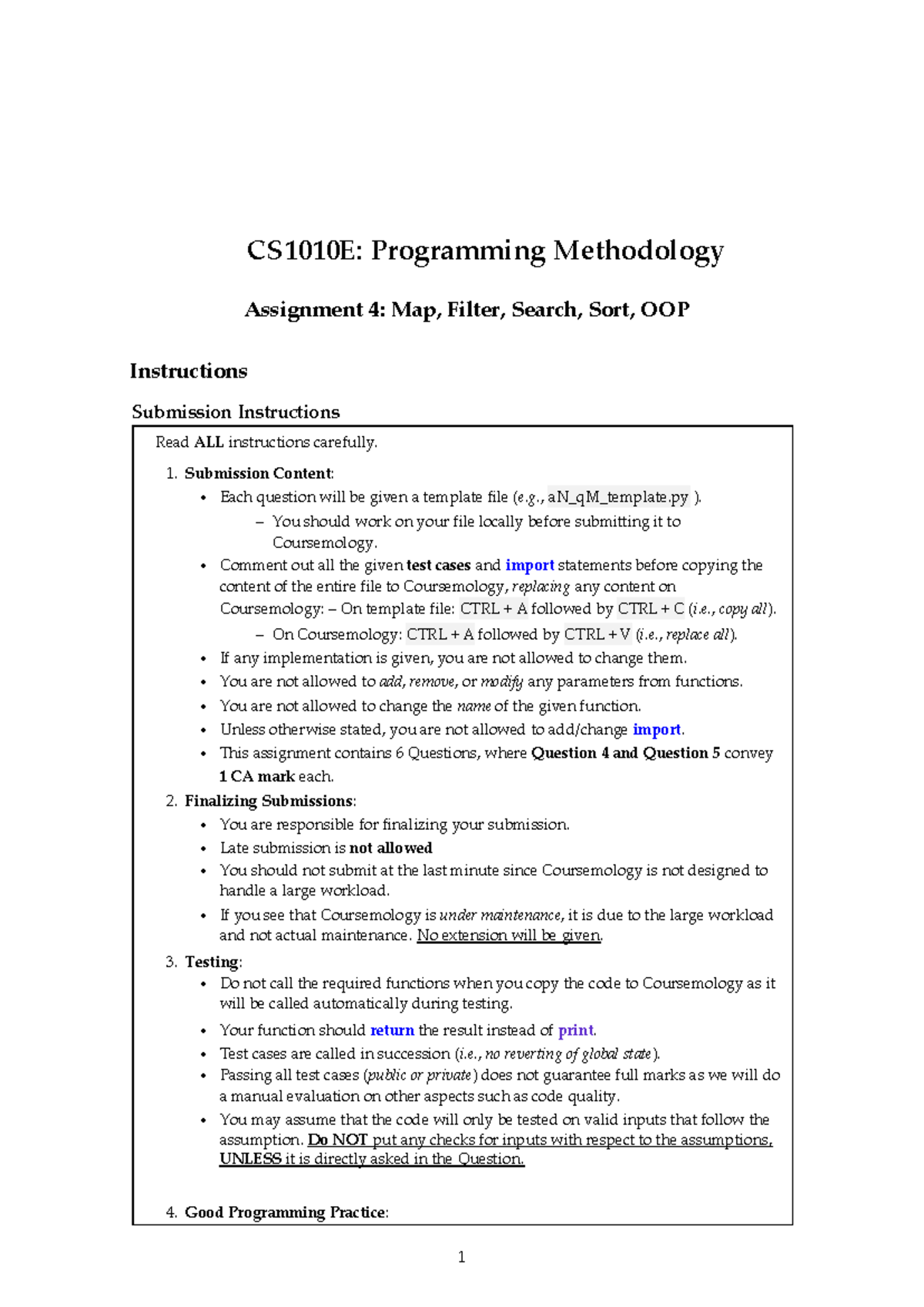 Assignment 04 2023 - CS1010E: Programming Methodology Assignment 4: Map ...
