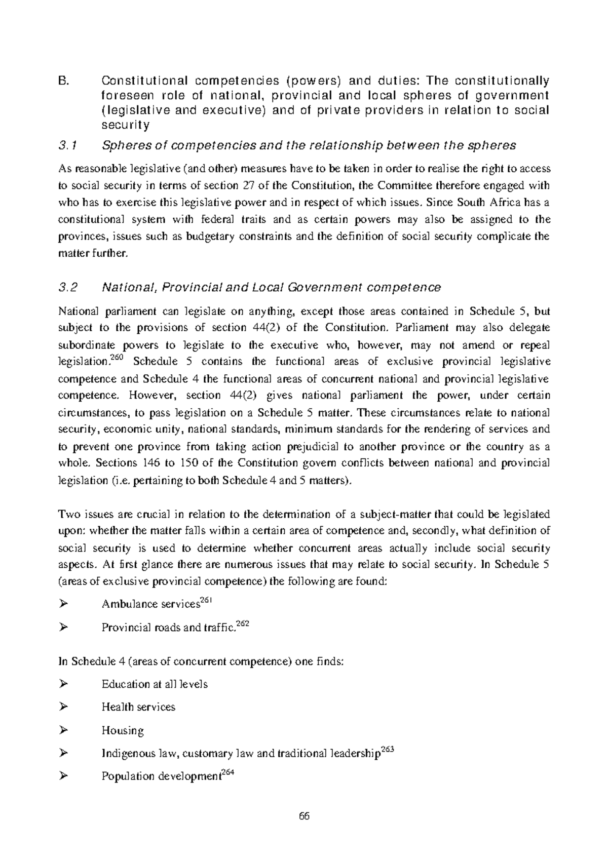 Report 3 B - B. Constitutional competencies (powers) and duties: The ...