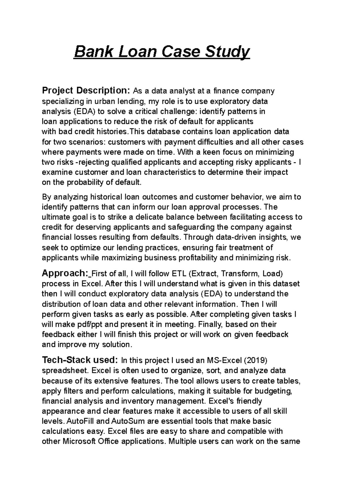 Bank Loan Case Study - Assignment - Bank Loan Case Study Project ...