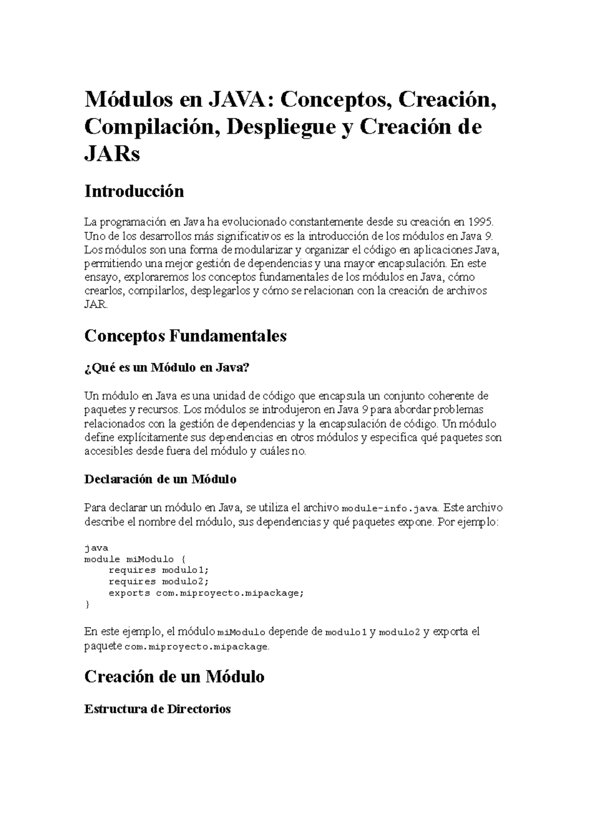 TA2 taller de programación - Módulos en JAVA: Conceptos, Creación ...