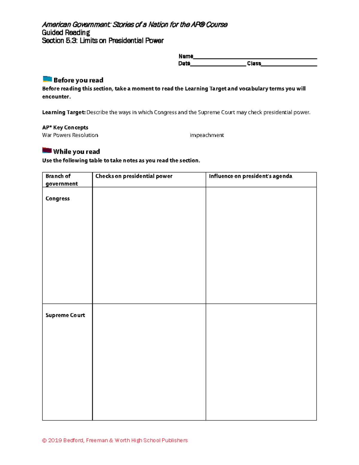 Section 5 - love - American Government: Stories of a Nation for the AP ...