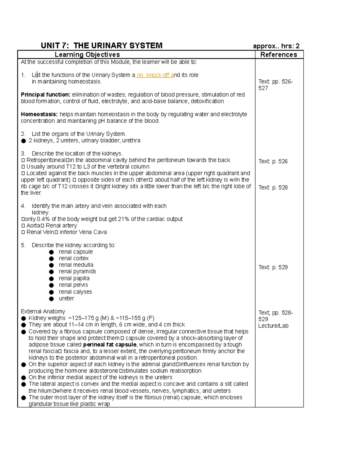 ANAT1052 unit7 - unit summary. this is a summary of the lecture notes ...