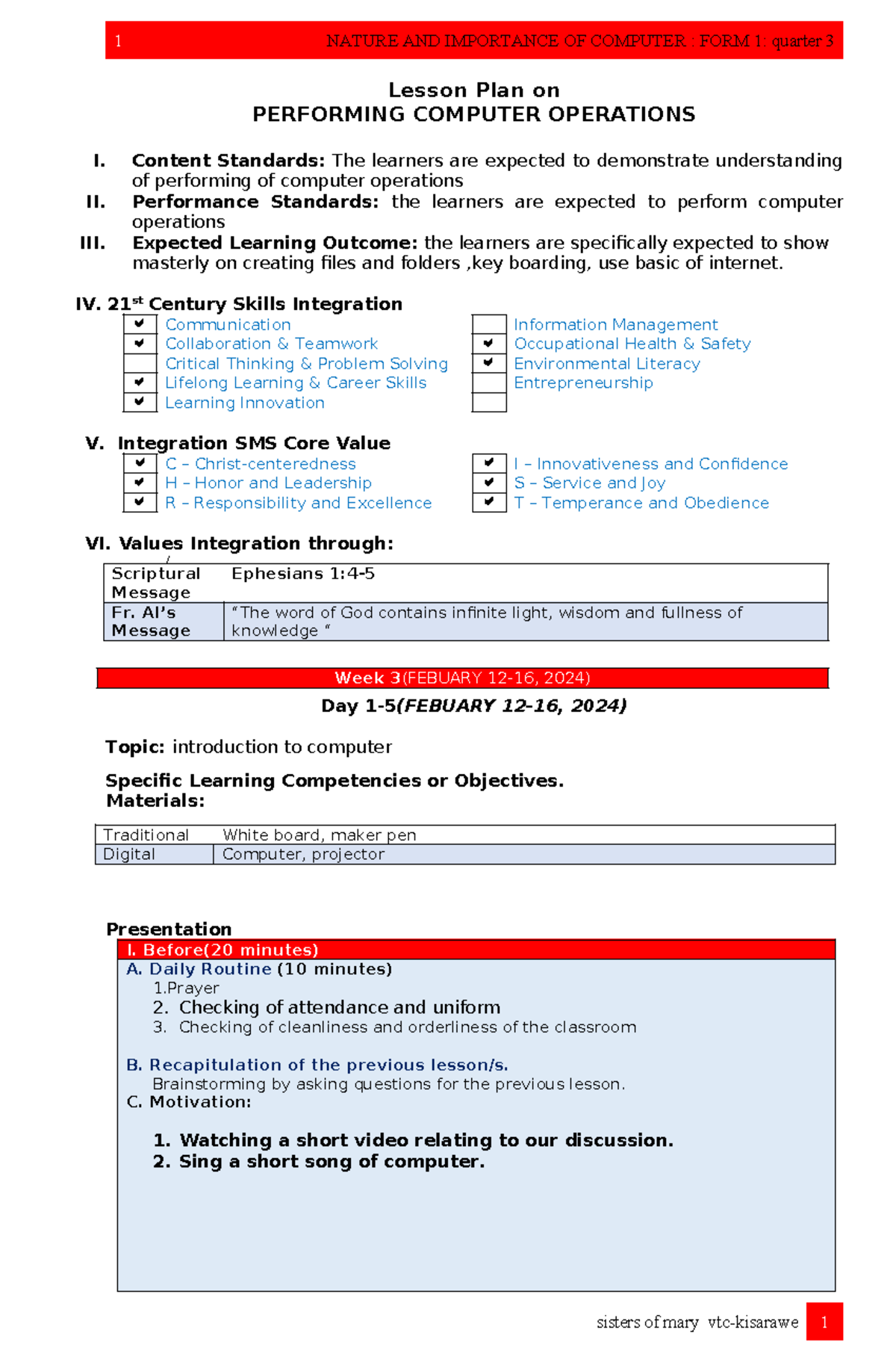 Ntroduction to computer - 1 NATURE AND IMPORTANCE OF COMPUTER : FORM 1 ...