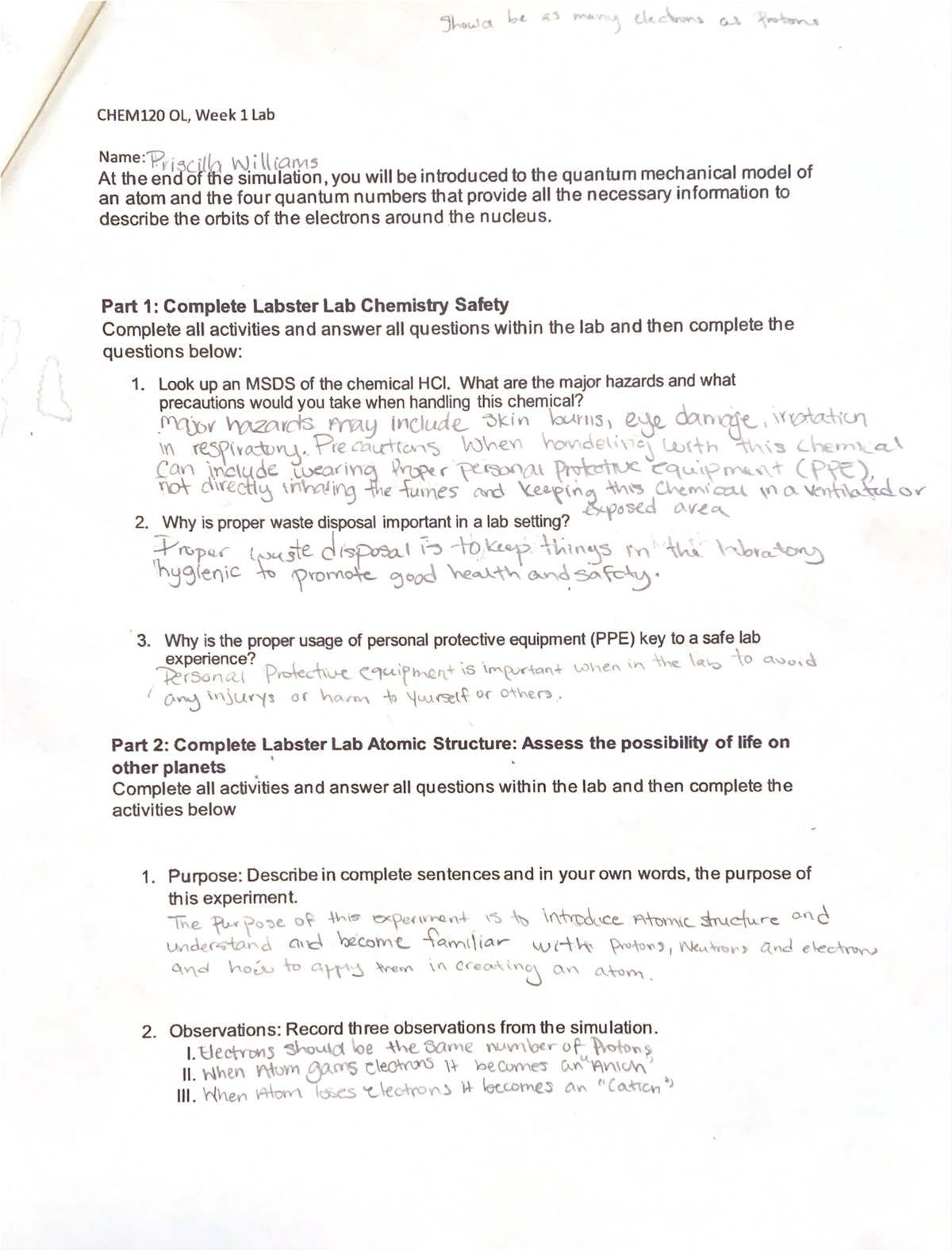 Chem week 1 - help work - BIOS-251 - Studocu