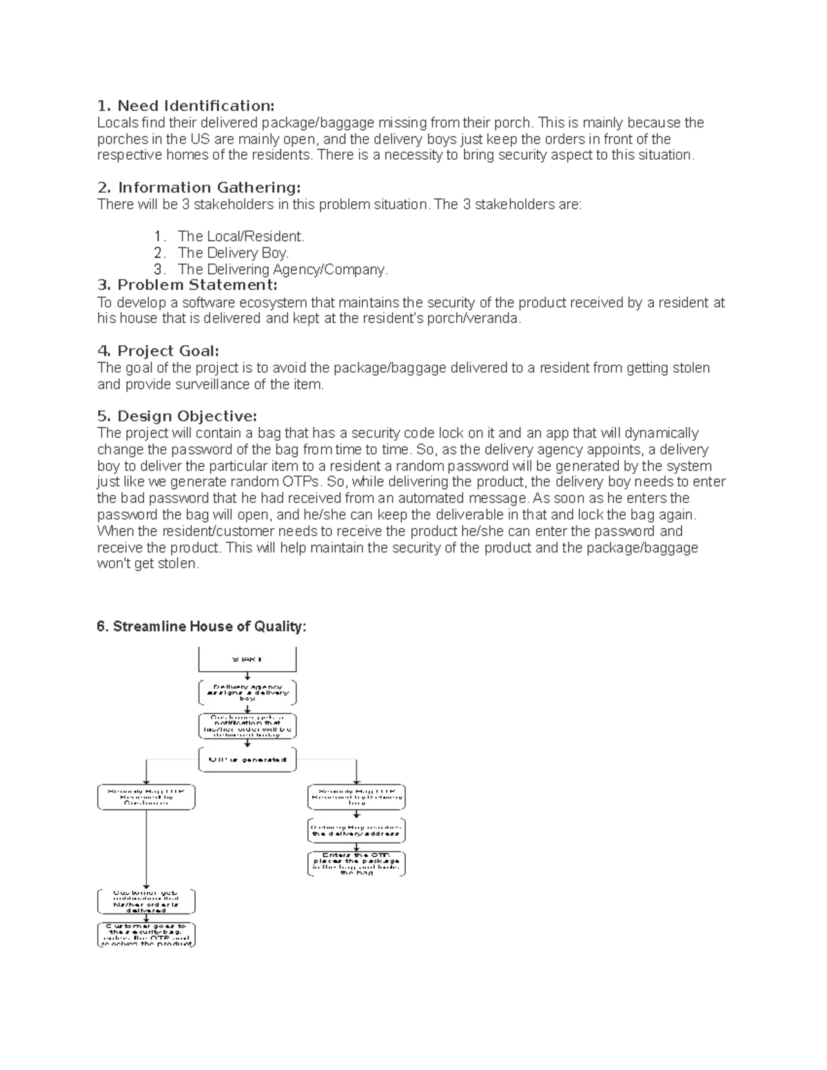 Design Engineering - Homework - 1 - 1. Need Identification: Locals find ...