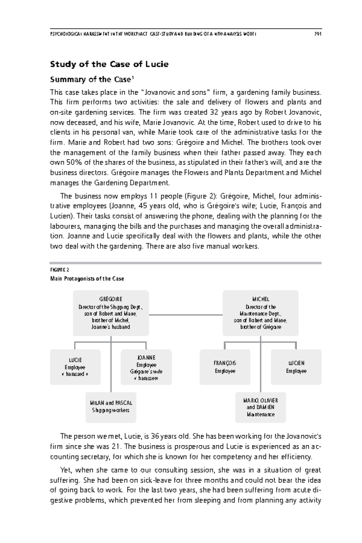 Analyse de cas Bullying pages ciblées - PSYCHOLOGICAL HARASSMENT IN THE ...