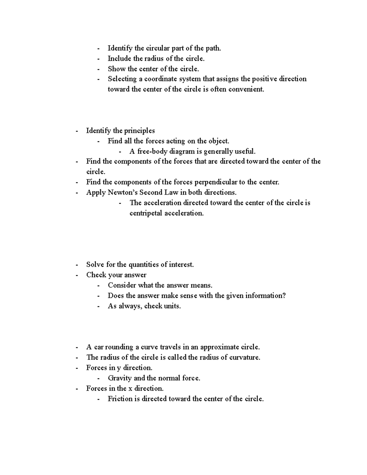 Chapter 5 - Physics - Google Docs3 - Identify the circular part of the ...