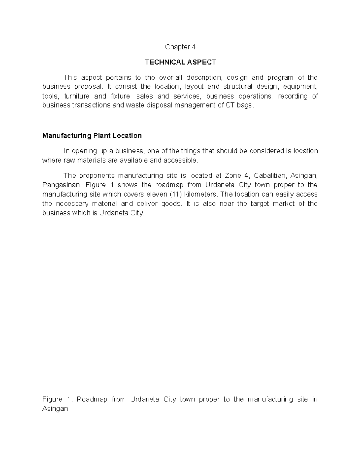 Chapter 4 TA Final - Chapter 4 TECHNICAL ASPECT This aspect pertains to ...