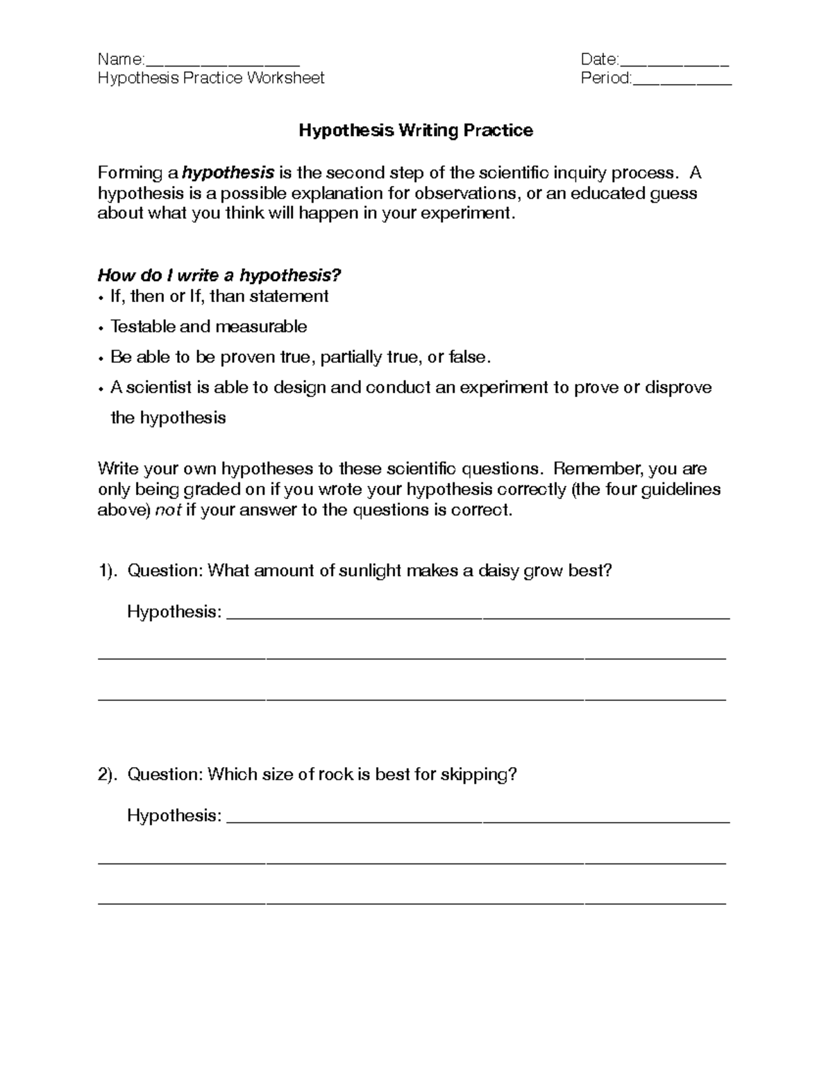 Hypothesis HW Help With MS Level Skills Not Taught Due To COVID 19