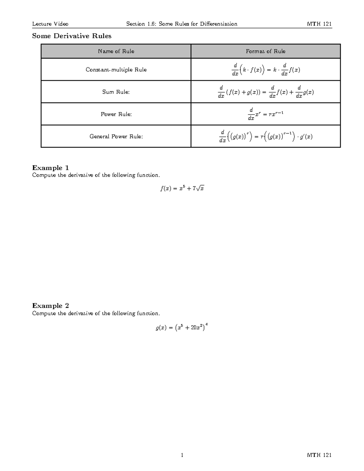 Pre-Lecture Sheet-1 - lecture notes to revise daily - Lecture Video ...