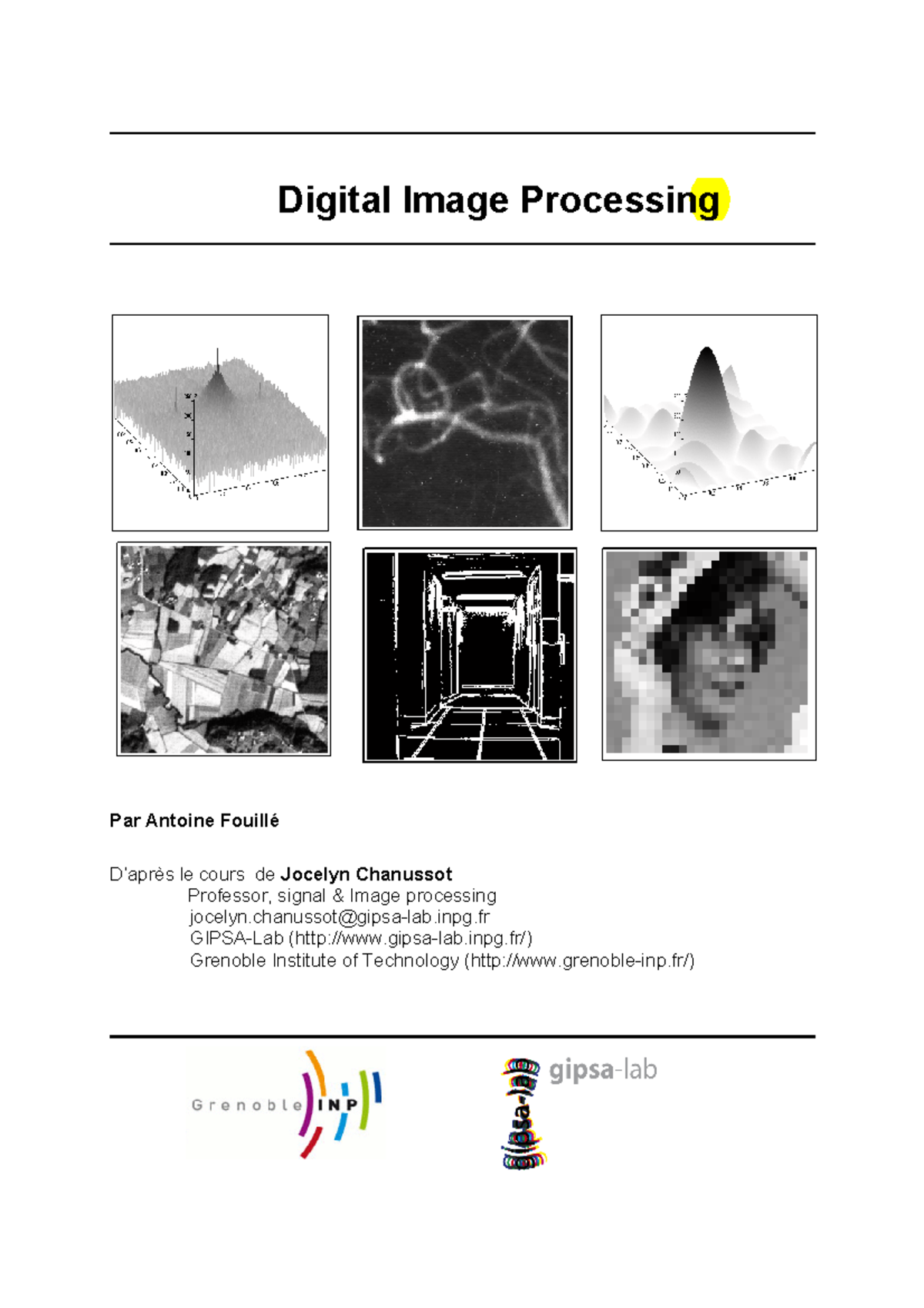 Digital Image Processing - inpg GIPSA-Lab (gipsa-lab.inpg/) Grenoble ...